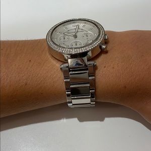 Michael Kors | Accessories | Michael Kors Silver Diamond Watch | Poshmark